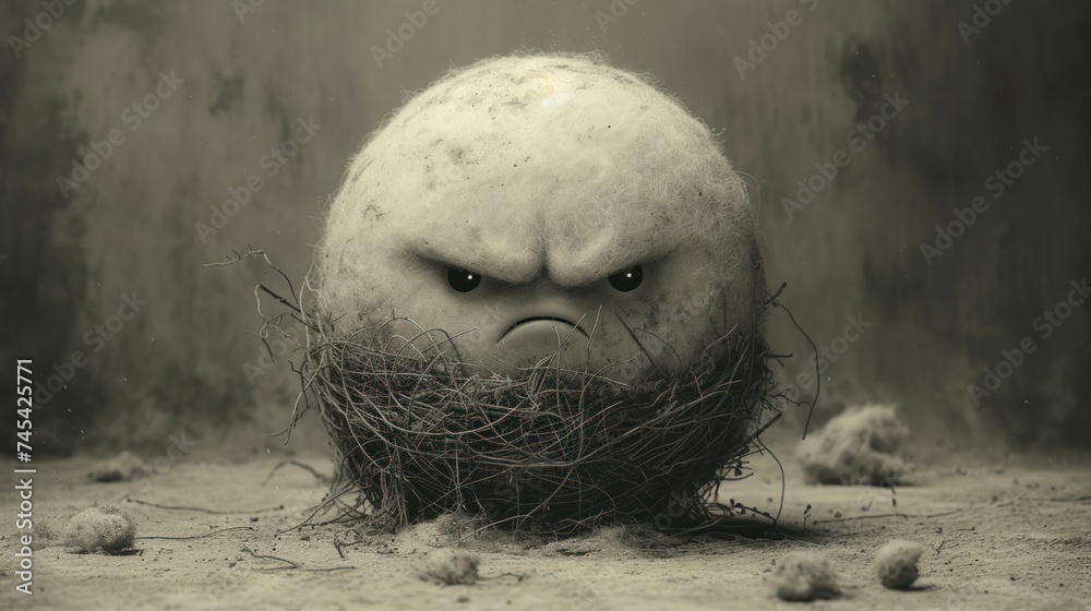 Angry Ball, The Fury of a Ball, Ball of Rage, The Unhappy Sphere. Stock ...