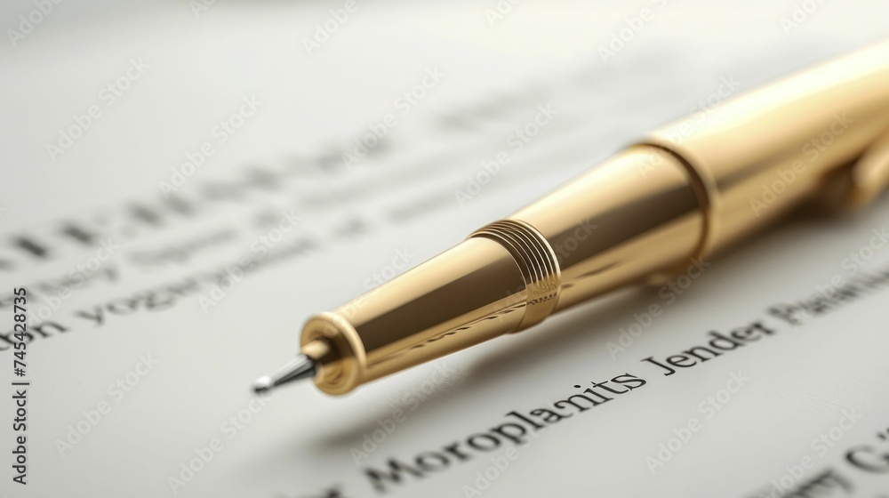 A golden pen seals deals and accomplishes goals through ceremonial ...