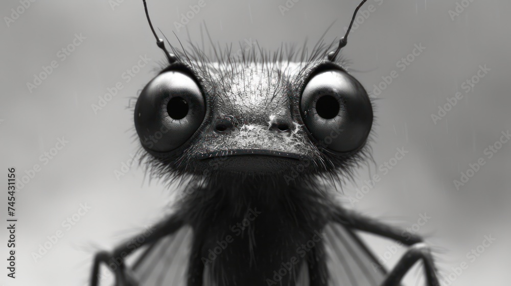 a close up of a bug's face with a lot of wrinkles on it's face and it's ...
