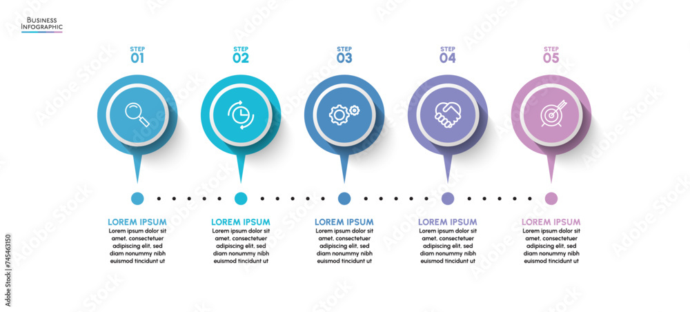 Business data visualization. timeline infographic icons designed for ...