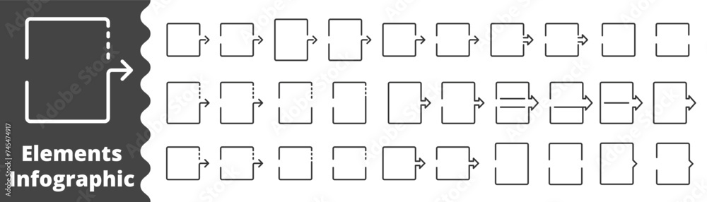 elements infographic , arrow, square, diagram, chart, Stock Vector ...