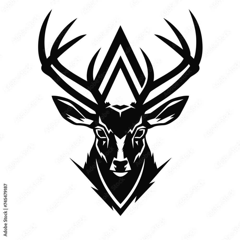 Dear black and white vector illustration isolated transparent ...