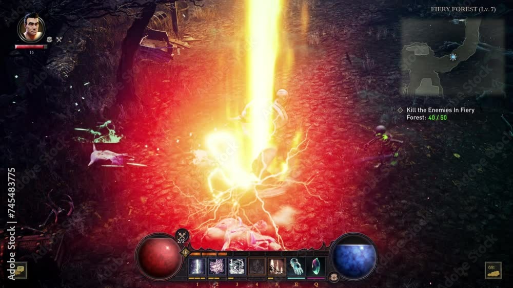 Death of the hero in an rpg game battle against a powerful mission boss ...