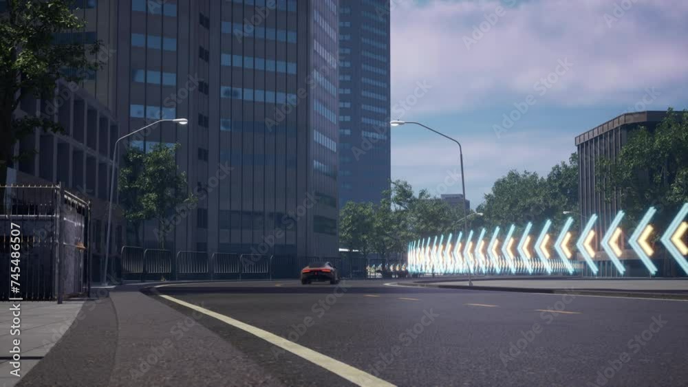 Observing the high speed action in the virtual competitive racing ...