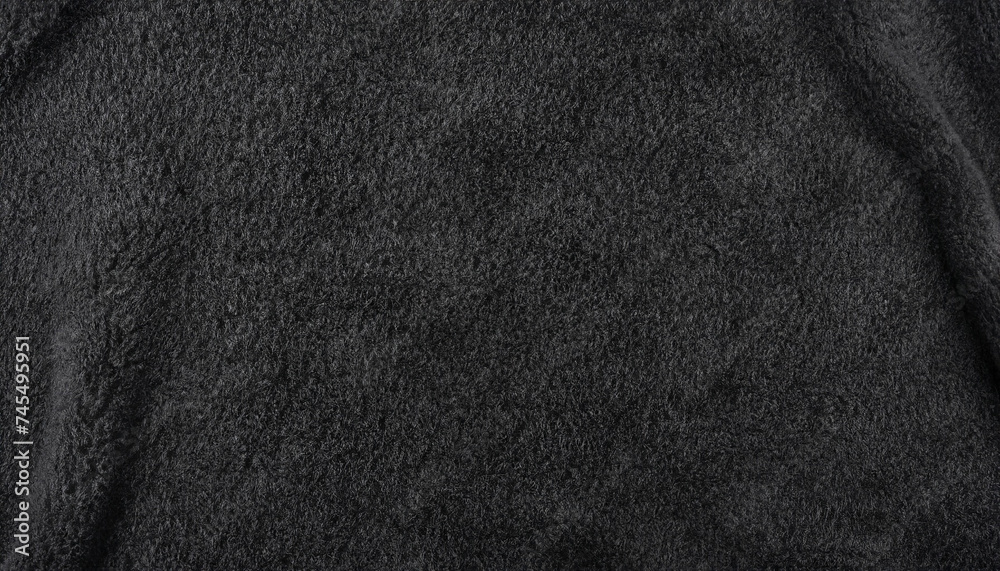 Black plush fleece fabric texture background , background pattern of ...