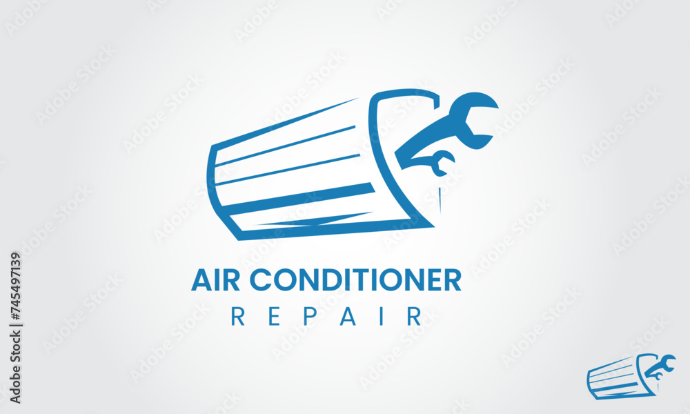 Air Conditioner Repair Logo Design Template. Air Conditioning And ...