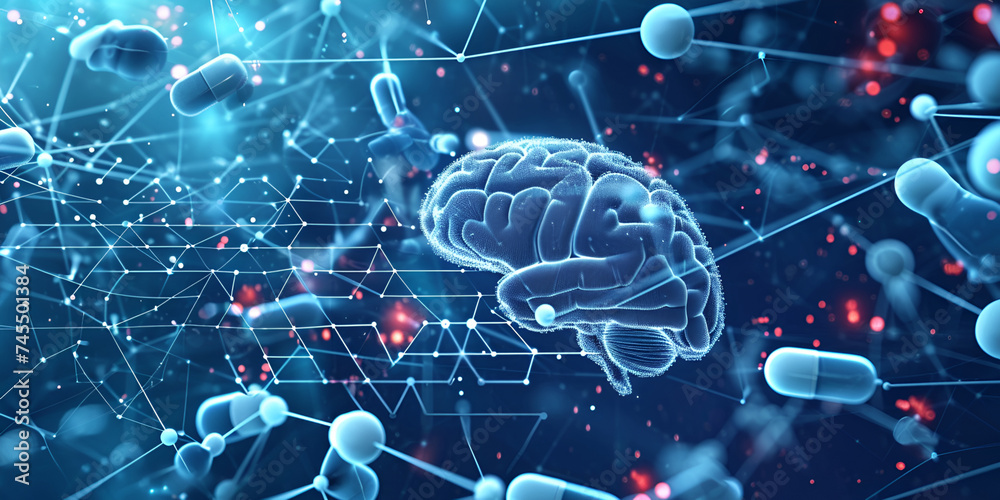 Insights into the Brain's Complexity, Technical human brain against a ...