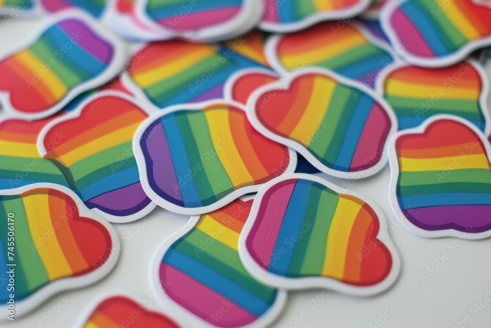 LGBTQ Sticker judicious design. Rainbow pride love motive devotion ...