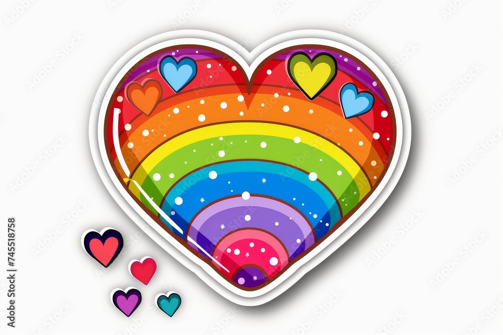 LGBTQ Sticker commitment sticker design. Rainbow wise motive inventive ...