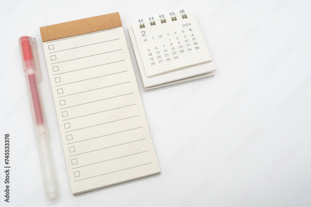 Blank Check list or Empty small notepad with checkbox and Simple desk ...