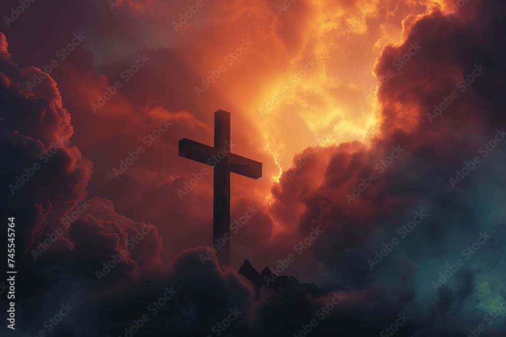 Symbolic representation of the holy cross Signifying the spiritual ...