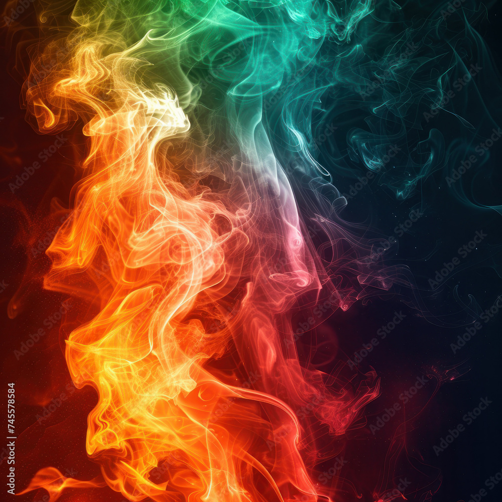 Symbolic representation of Indian patriotism through smoke and fire in ...