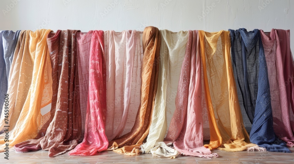 A six-yard long drape worn by women across India, available in various ...