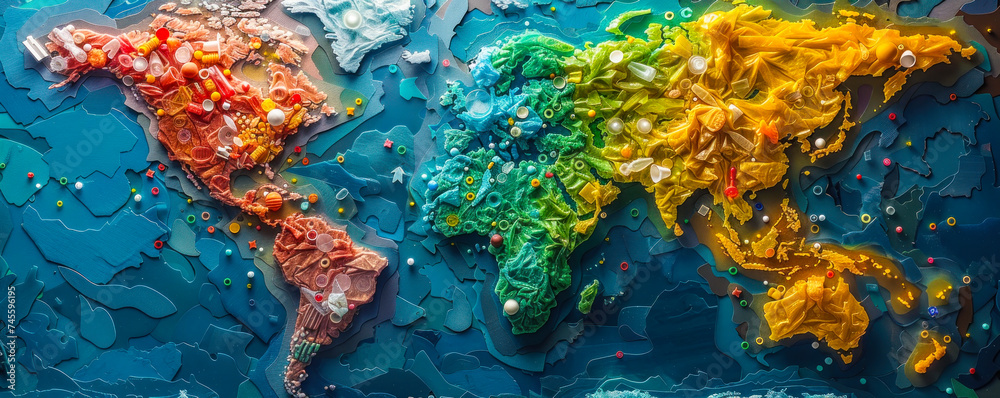 Global environmental issue of microplastic pollution depicted by ...
