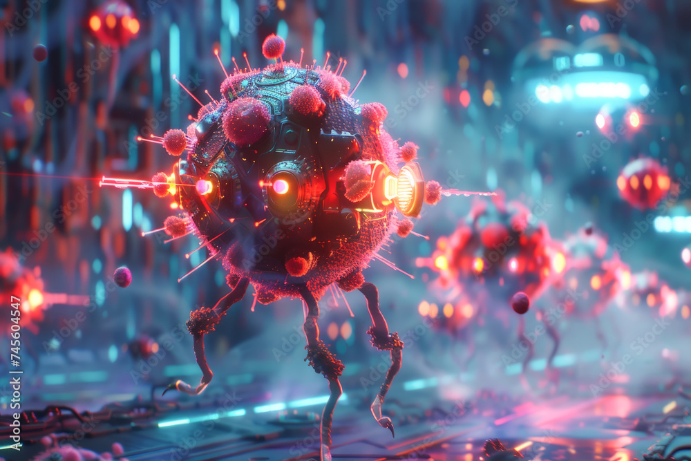 Antivirus warriors with cybernetic enhancements face off against ...