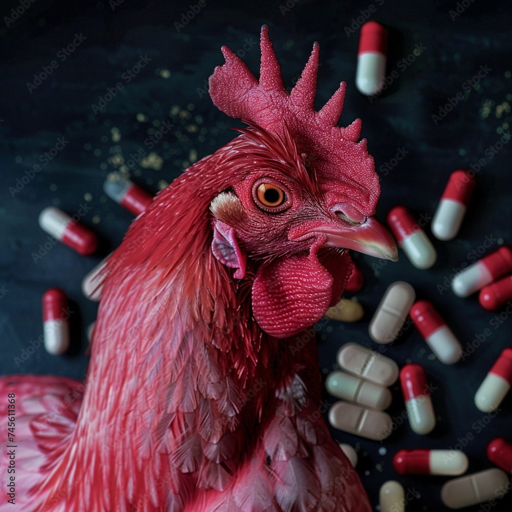 Antibiotic use in chicken farms. Sustainable chicken farming against ...