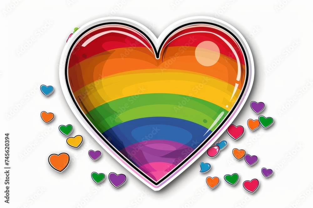 LGBTQ Sticker love self confidence design. Rainbow woo motive lgbtq ...
