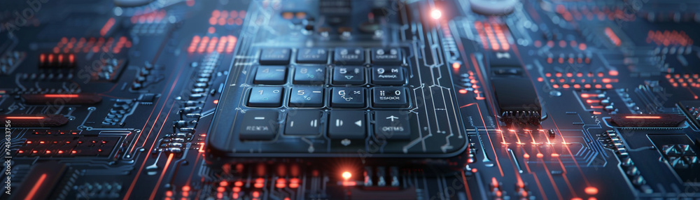 A sleek and minimalist design featuring a digital keypad and biometric ...