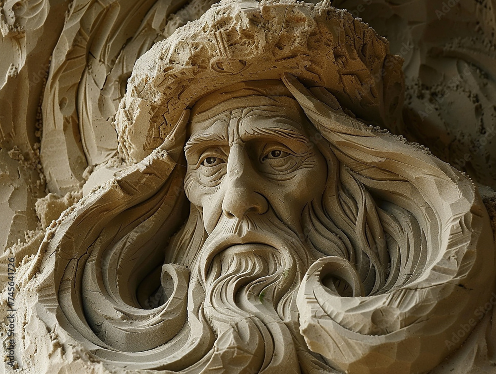 Sand depictions of Merlins magic swirling patterns and mystical symbols ...