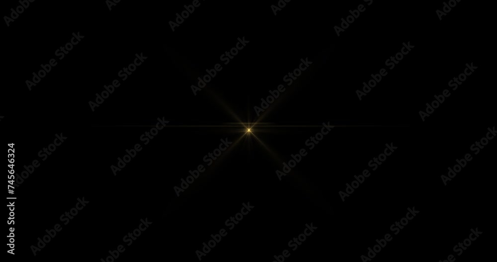 Lens optical light star glows with flickering animated background. 4K ...