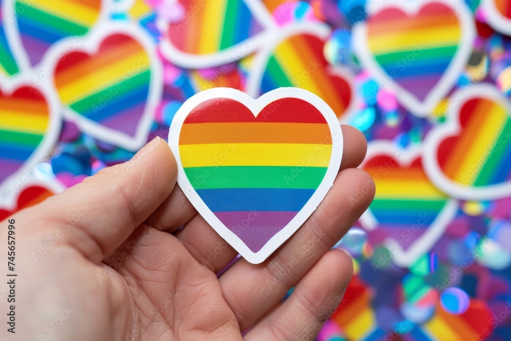 LGBTQ Sticker lgbtq musicians sticker design. Rainbow excited sticker ...