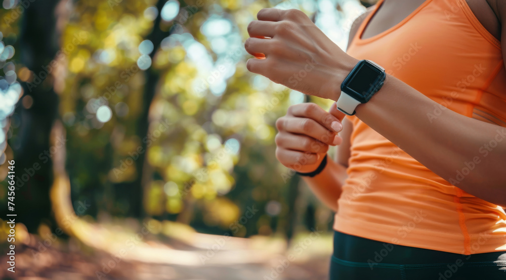 Smartwatch, hand and ai powered technology device for fitness ...