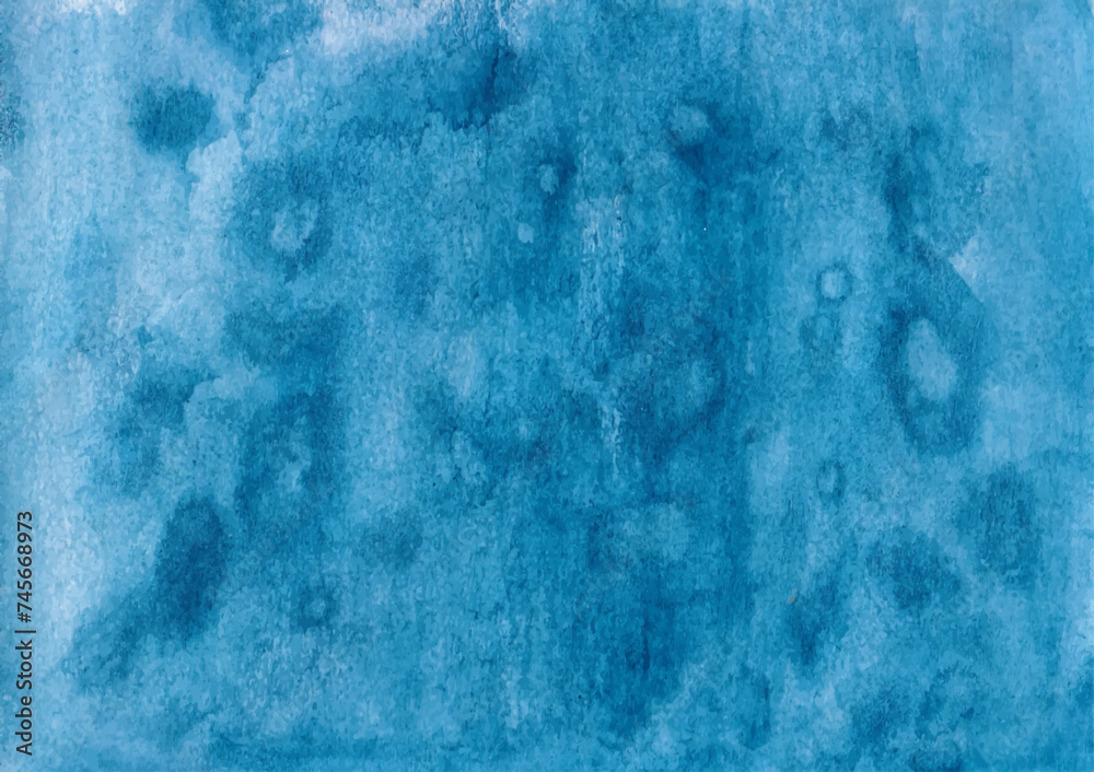 Abstract hand painted blue watercolor wallpaper stained textured wall ...