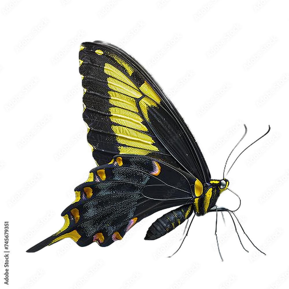 queen alexandra's birdwing butterfly isolated on transparent background ...