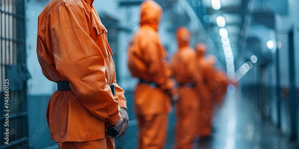 Incarcerated Individuals Lined Up for Attendance Check in a Facility ...