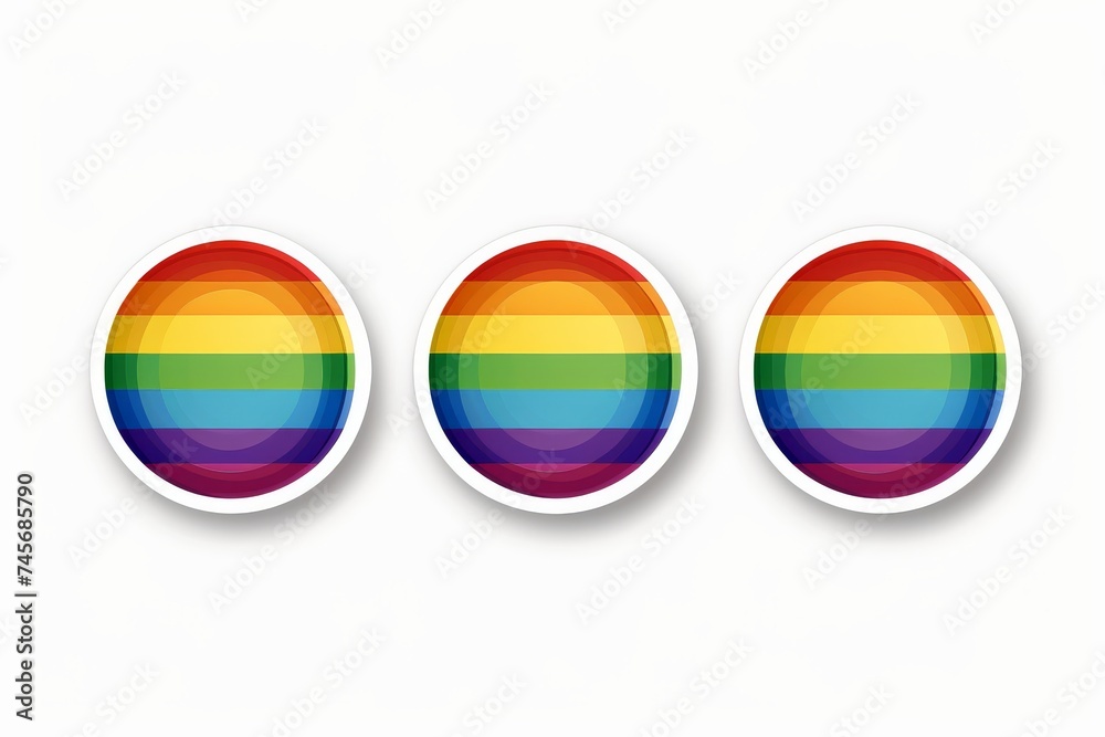 LGBTQ Sticker fascinating design. Rainbow depth sticker motive elation ...