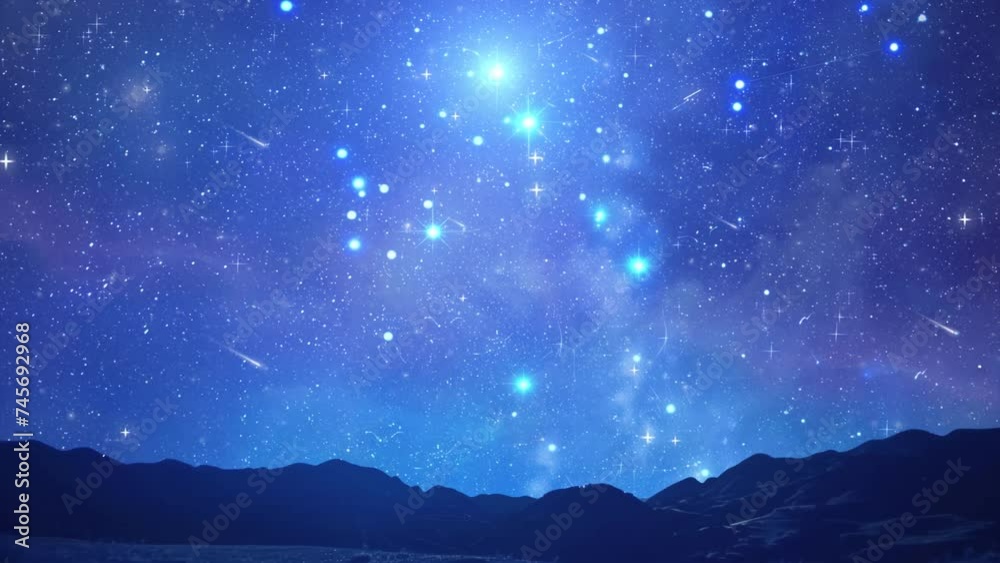 blue night starry sky space background. amazing universe space view ...