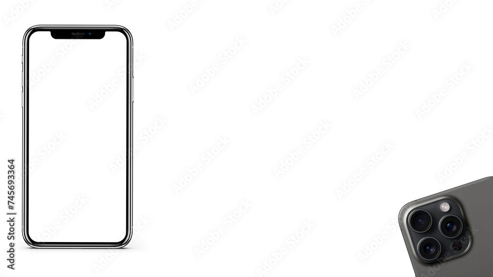 phone isolated on white background. Mobile phones on a blank background ...