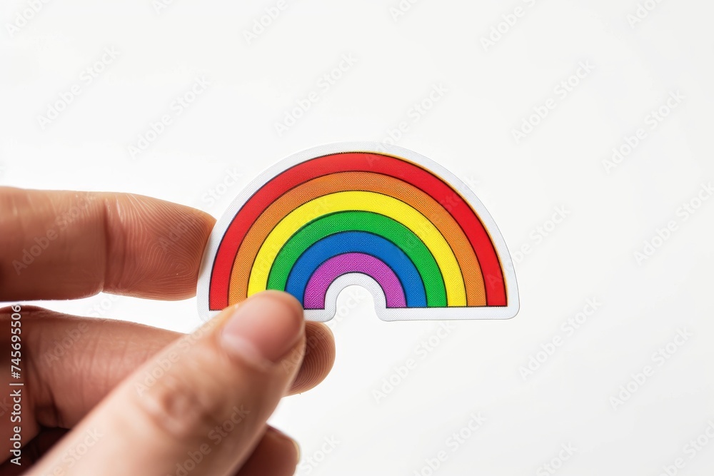 LGBTQ Sticker fiancé design. Rainbow lgbtq pride sticker for liberation ...