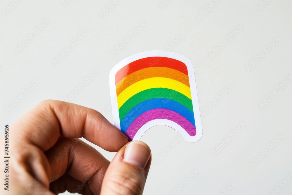 LGBTQ Sticker puppy love design. Rainbow gay pride sticker motive lgbtq ...