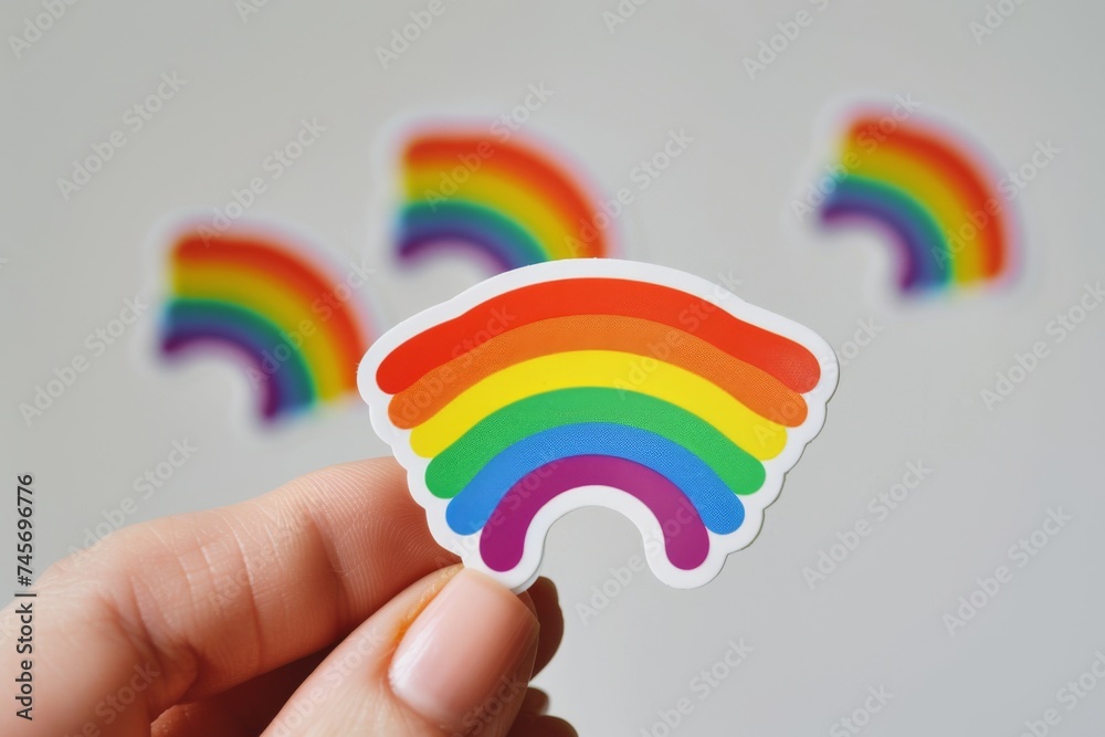 Lgbtq Sticker Non Binary Love Journey Design Rainbow Warm Sticker