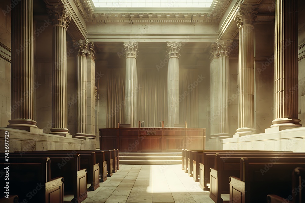 Justice System: Evocative Visuals Representing Legal Institutions Stock ...