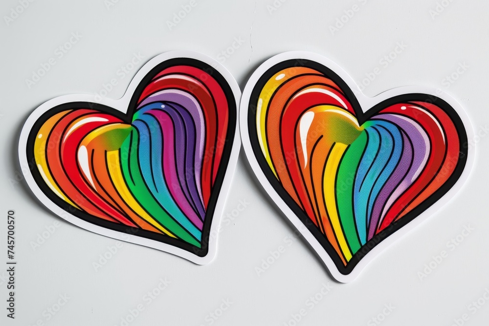 LGBTQ Sticker lgbtq pride sticker for event design. Rainbow love ...
