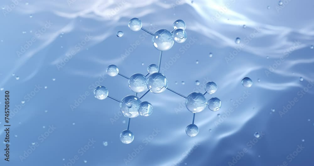 Neopentane rotating molecular structure, 3d model of molecule, alkane ...