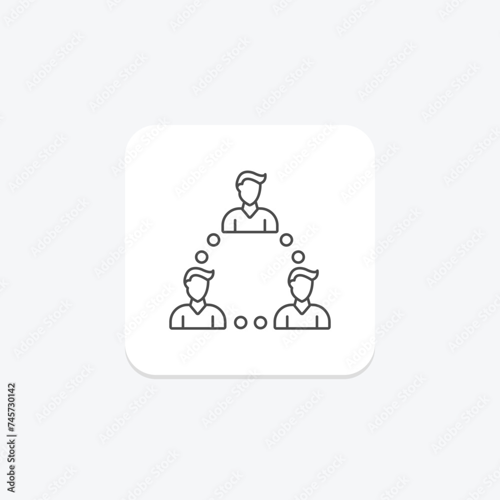 Collaboration icon, collaborative learning, collaborative work ...