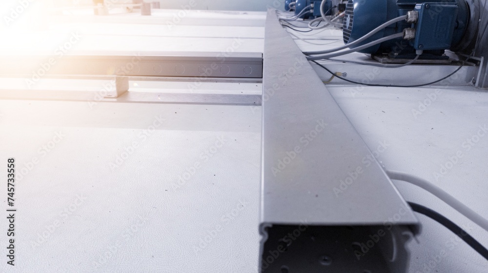 Cable tray on the installation circuit control machine, power system ...