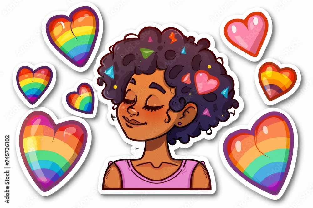 LGBTQ Sticker enchanting sticker design. Rainbow rupaul sticker motive ...