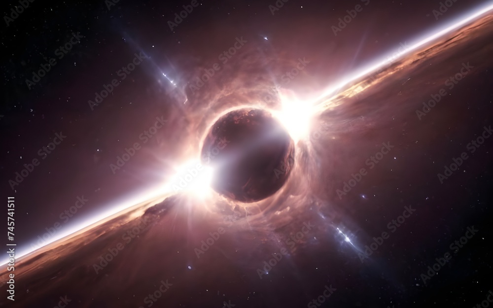 Environment map of space background with nebula and stars: HDRI ...