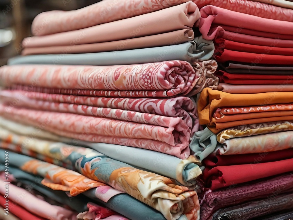 Different types of textile fabric, it is using for clothes ...