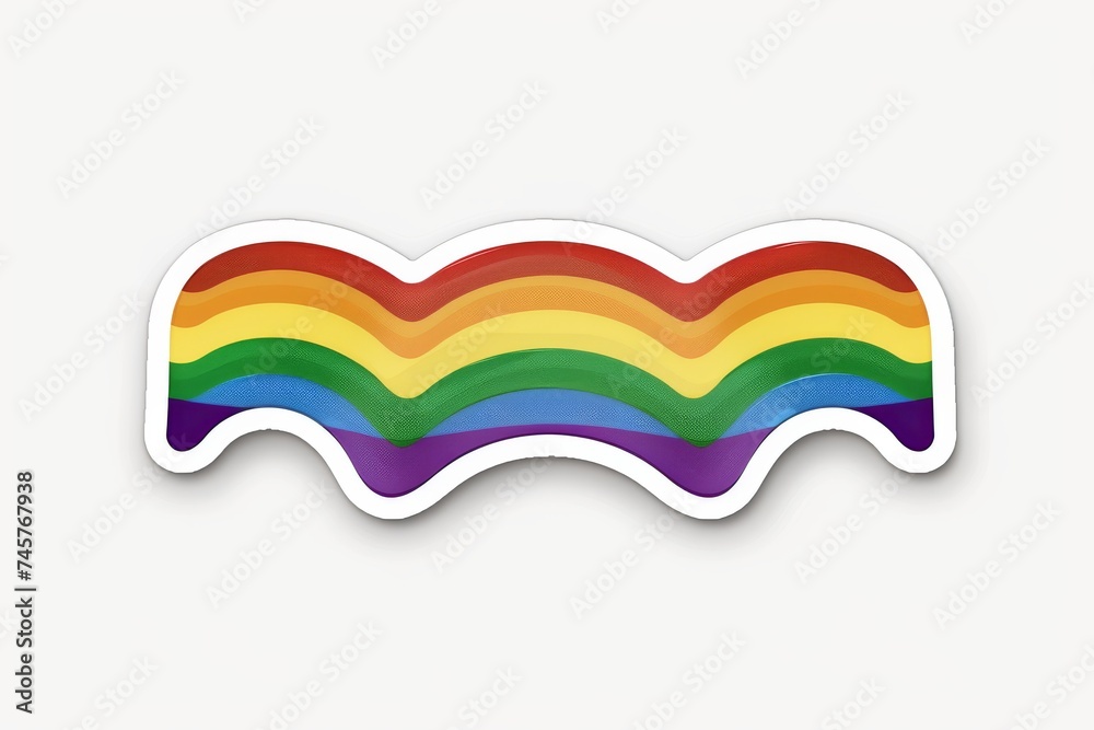 LGBTQ Sticker lgbtq pride sticker for demonstration design. Rainbow ...