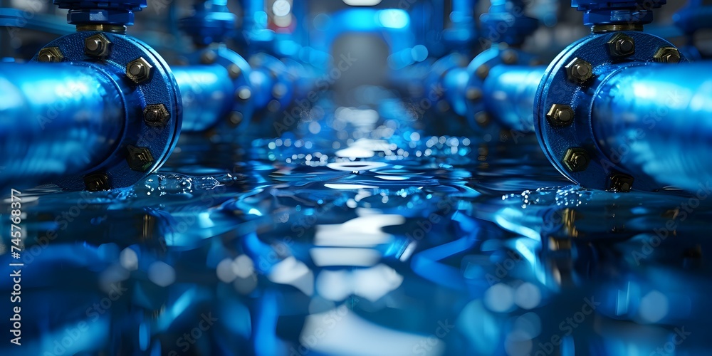 Pipes flowing seamlessly to distribute water in a unified system ...