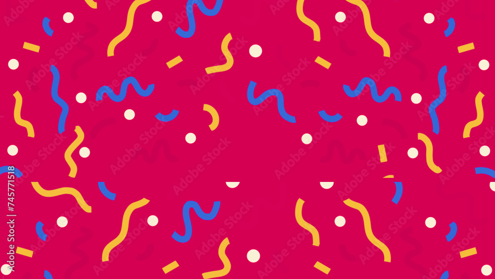 Pink Party Celebration Zoom Virtual Background Design Stock ...