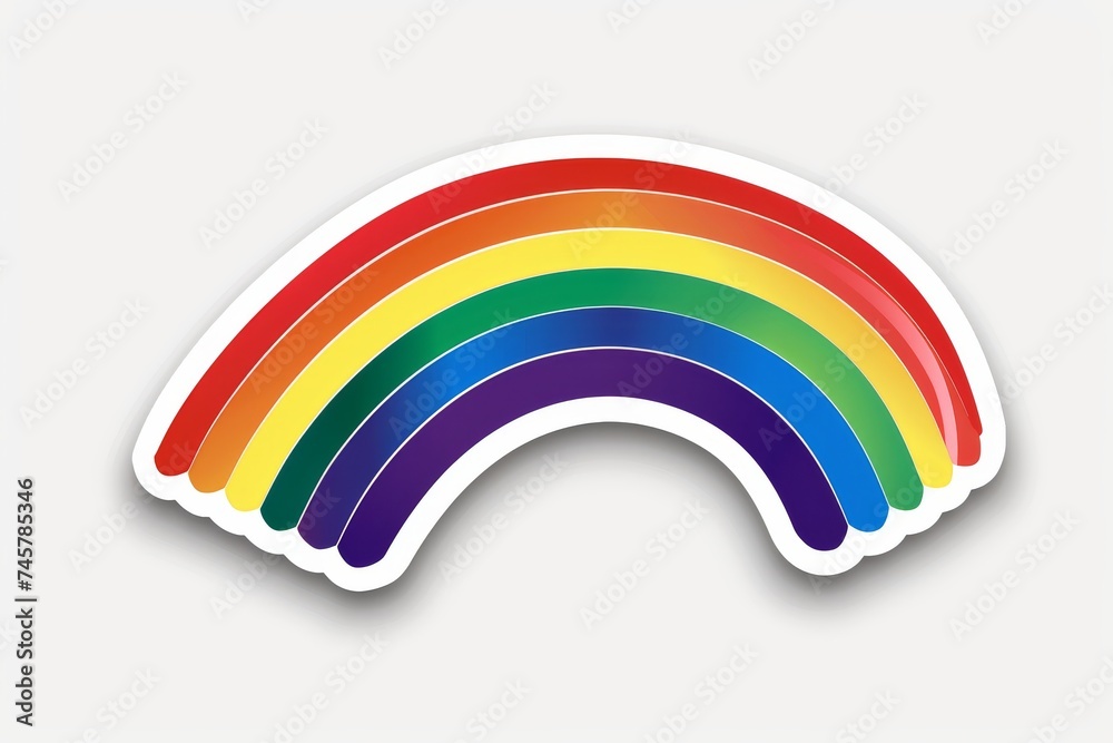LGBTQ Sticker love dialogue design. Rainbow lgbtq pride sticker for ...