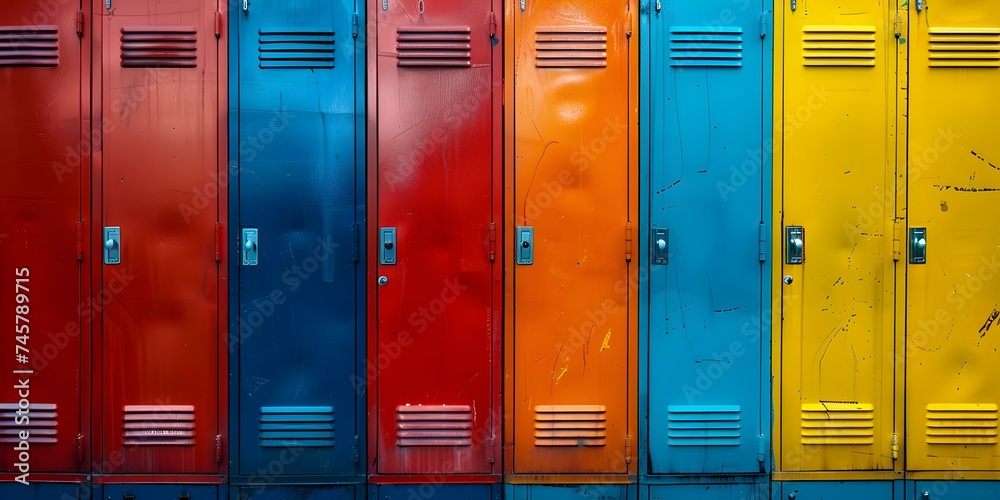 Explore the meticulous organization of lockers in a contemporary ...