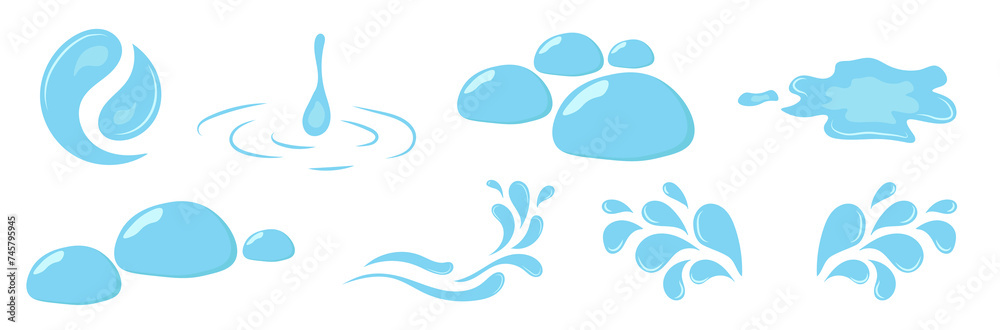 Vecteur Stock Tears drops. Sadness is cried by streams, tears or drops ...