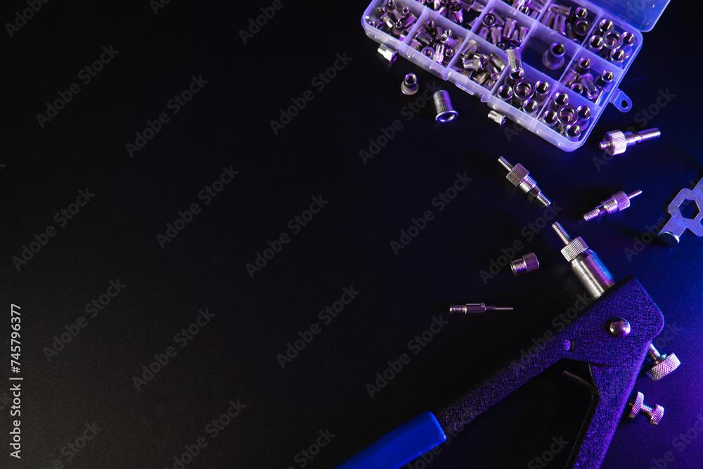 Threaded Insert Riveter Gun Kit. setting tool, nosepieces and inserts ...